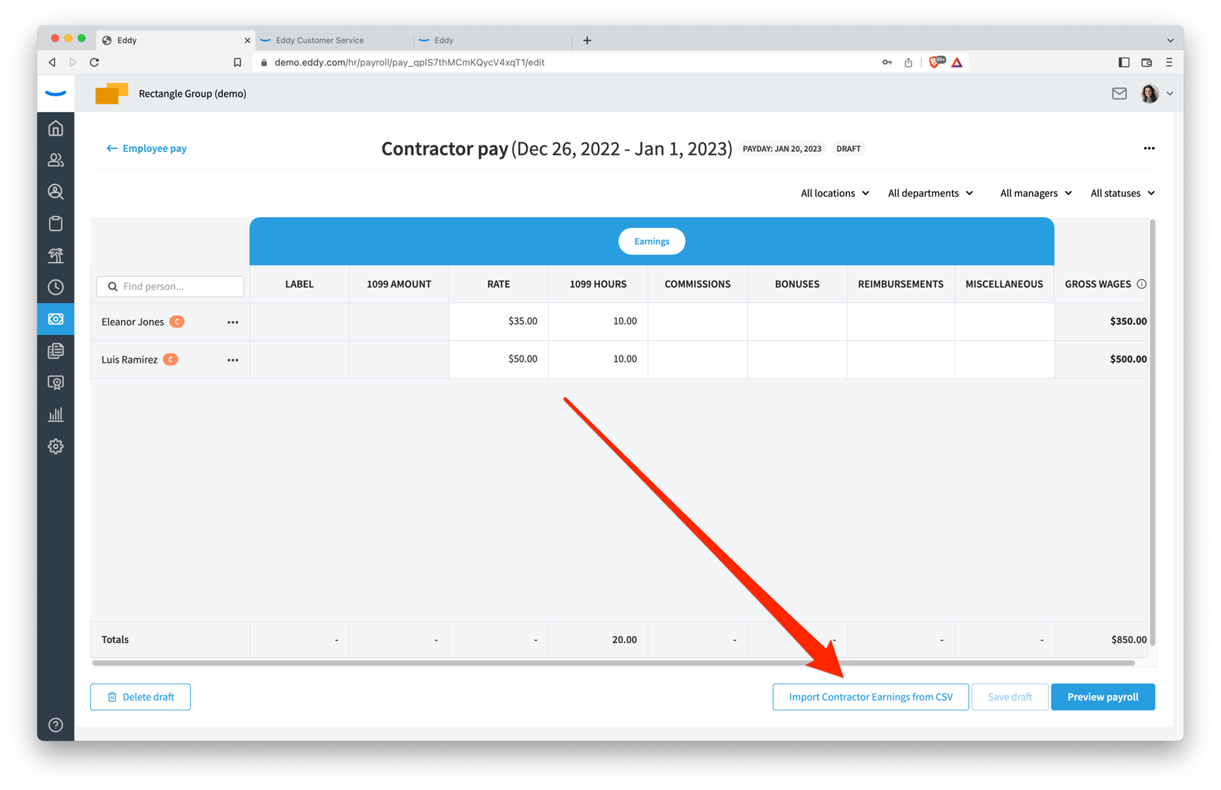 How to import worker earnings for payroll